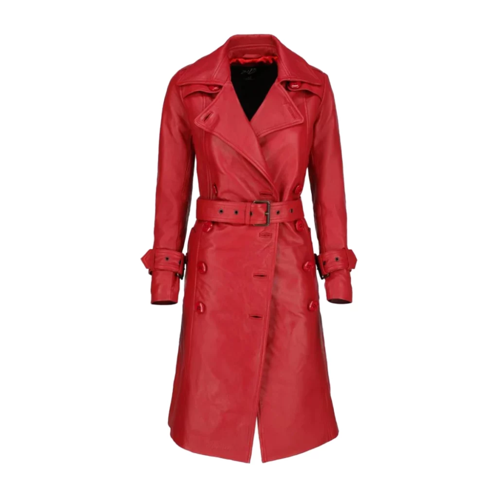 Red Seraph Trench Coat | Bold Luxury Outerwear - Pious Leather