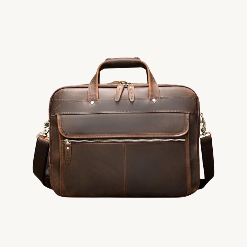 Rustic Leather Briefcase | Pious Leather